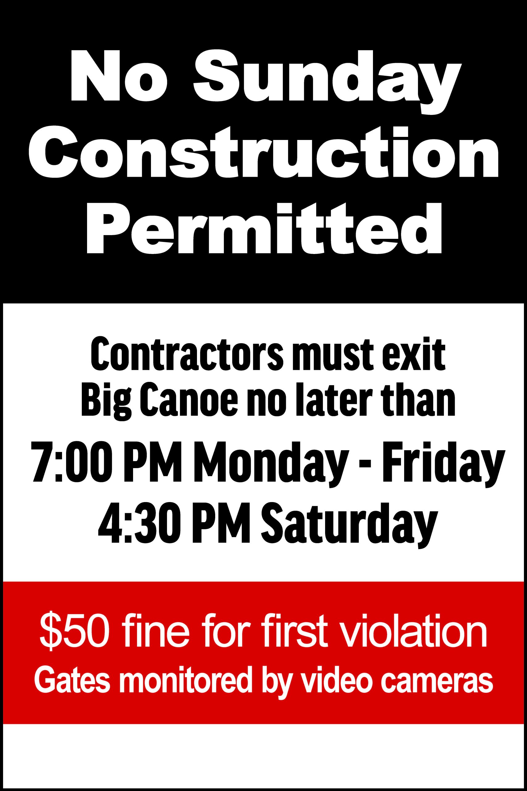 Contractors - Big Canoe POA